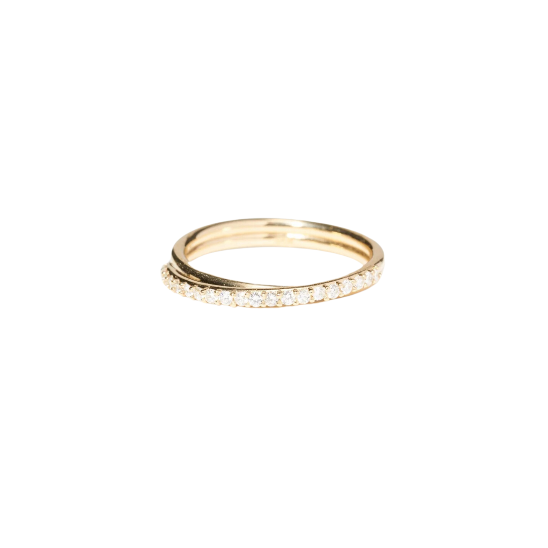 Small Demi-Pave Current Ring – Olea Fine Jewelry